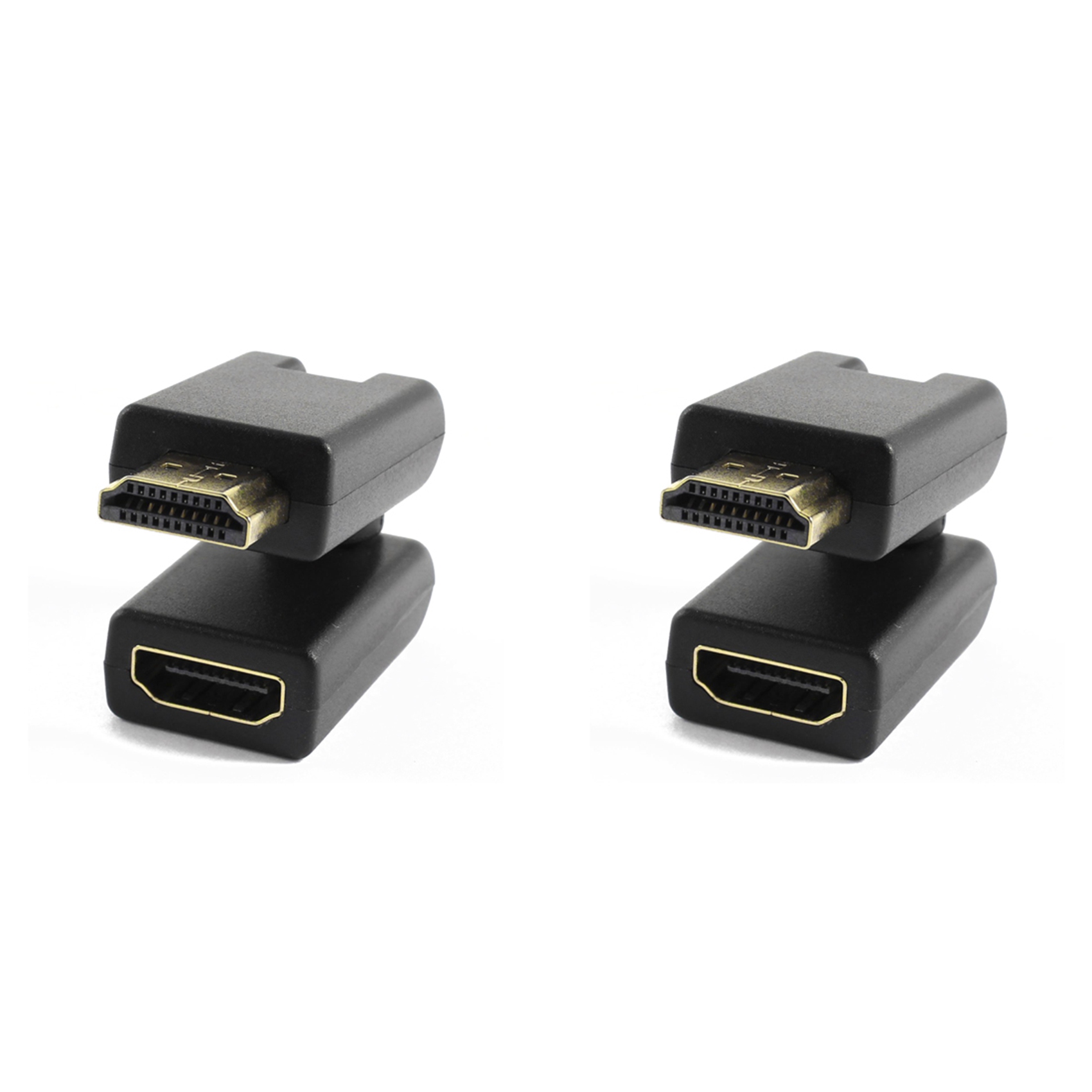 2X Rotation 360 Degree V1.4 Male to Female Connector Adapter Black ...