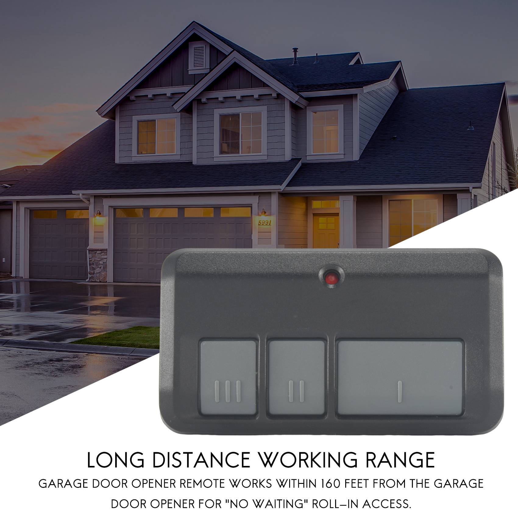 Garage Door Opener Remote Universal, Replacement for , 3-Button Remote ...