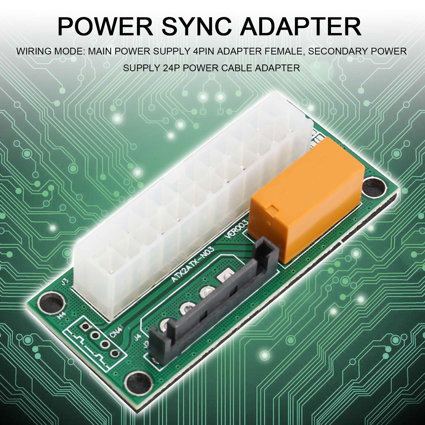 10 Pcs Dual Psu Power Synchronization Adapter Add2Psu Atx 24Pin Sata ...