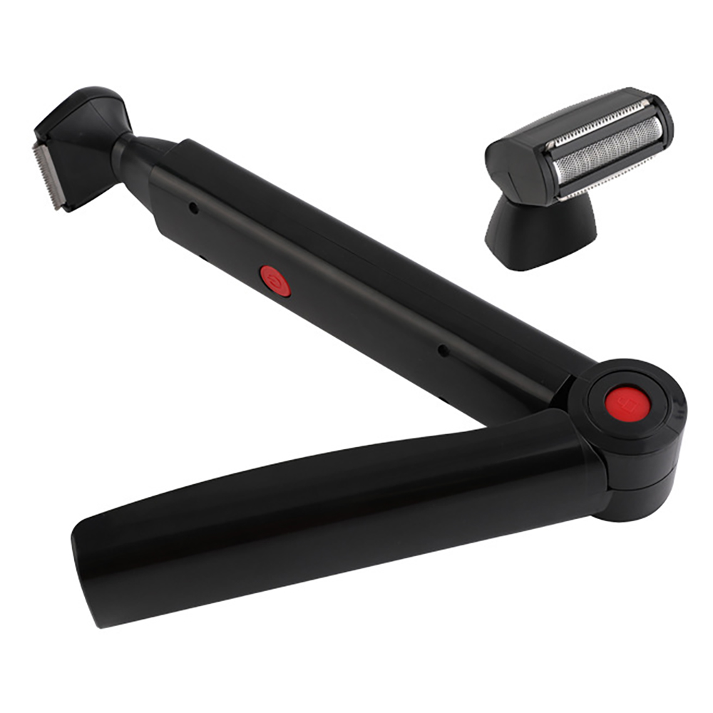 Electric Back Hair Shaver Trimmer USB Folding Double-Sided Body Hair ...