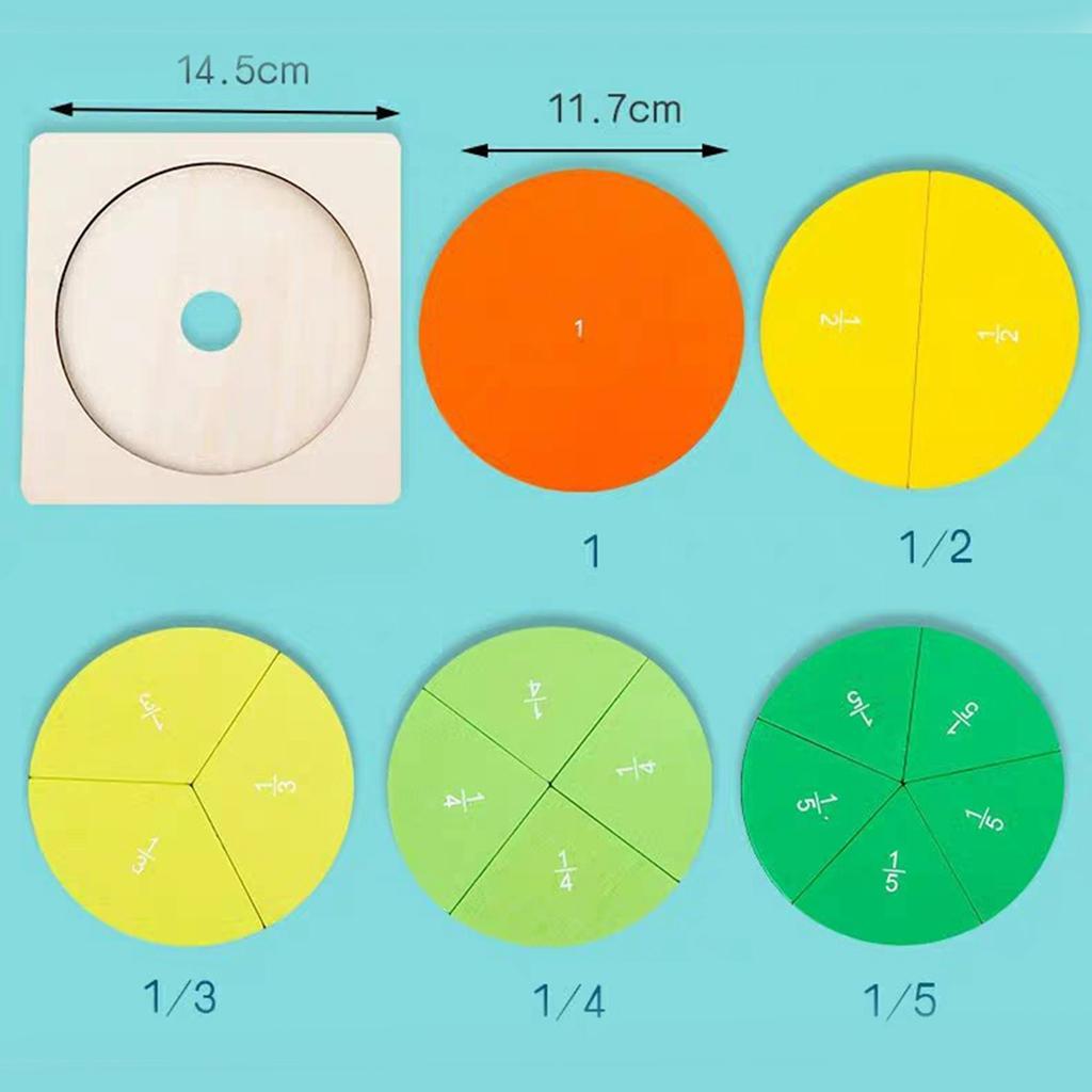 Math Fraction Blocks Learning Fraction Circles for Teaching Aids Ages 4 ...