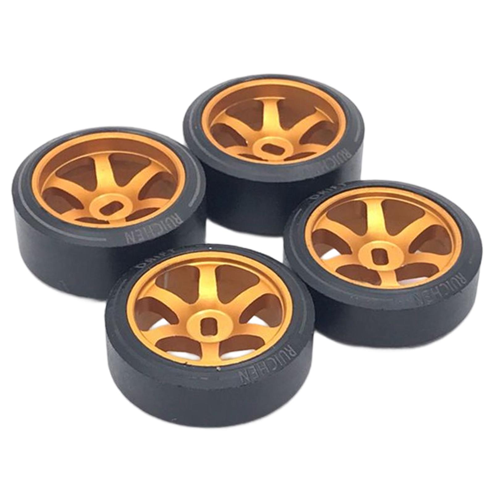 4 Pieces RC Wheel Rim and Tires Rubber Tyre Set for Wltoys Crawler ...