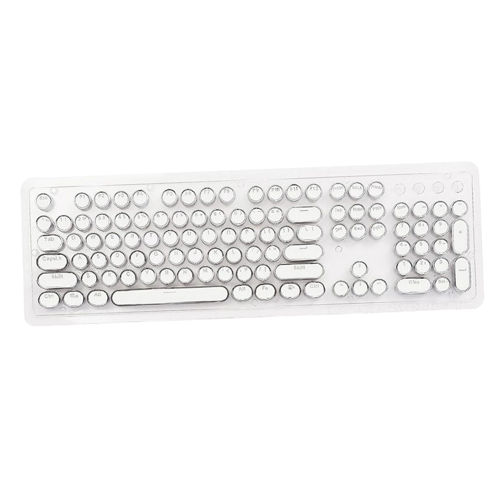 Round Keycaps Keycap Set with Translucent Layer Retro Punk Typewriter ...