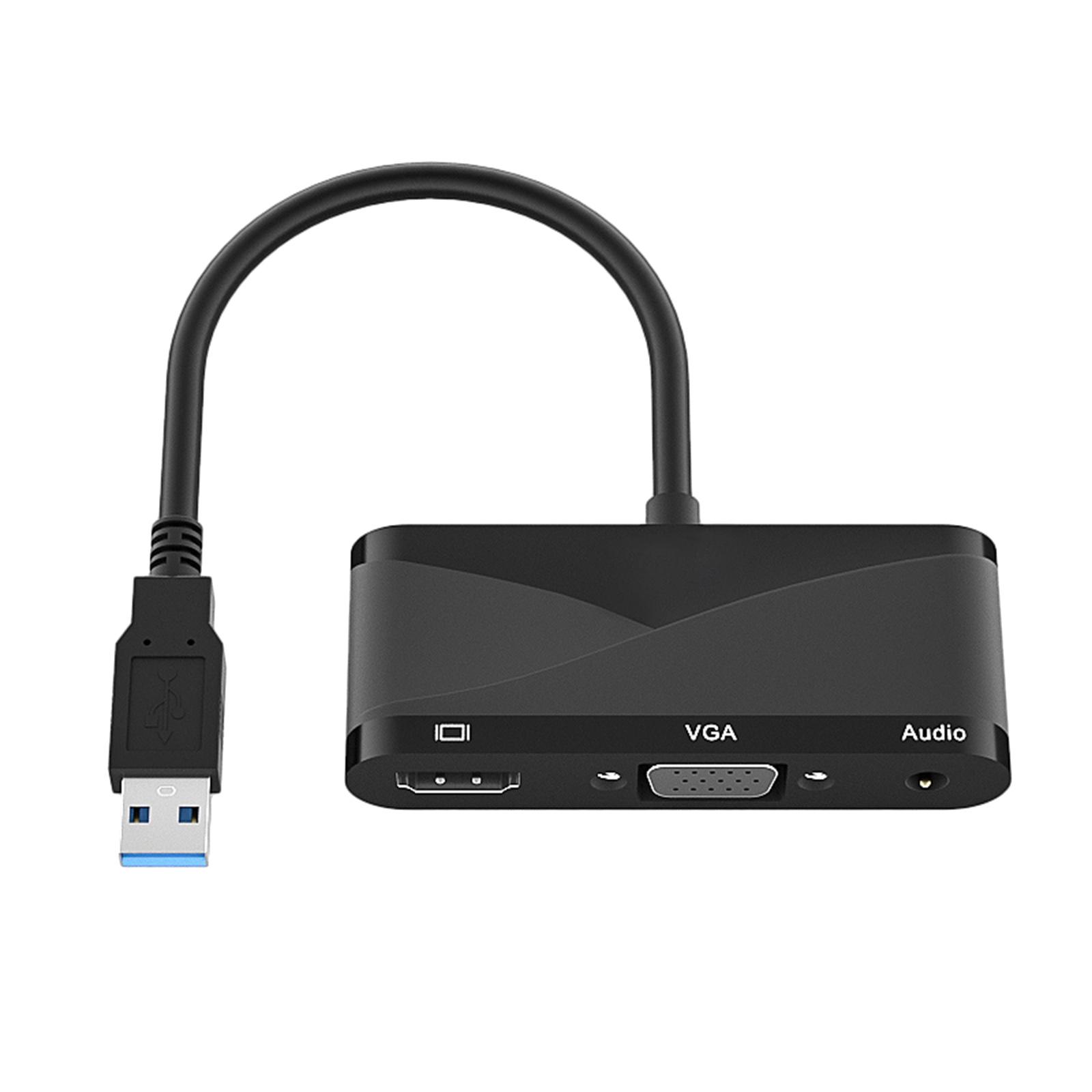 USB 3.0 to VGA Adapter and VGA Sync Output Multi-Display for PC ...