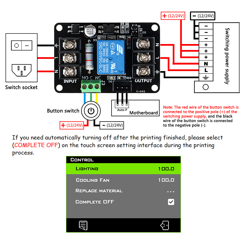 3D Printer Power Module Continued Print Auto for Lerdge - Hepsiburada ...