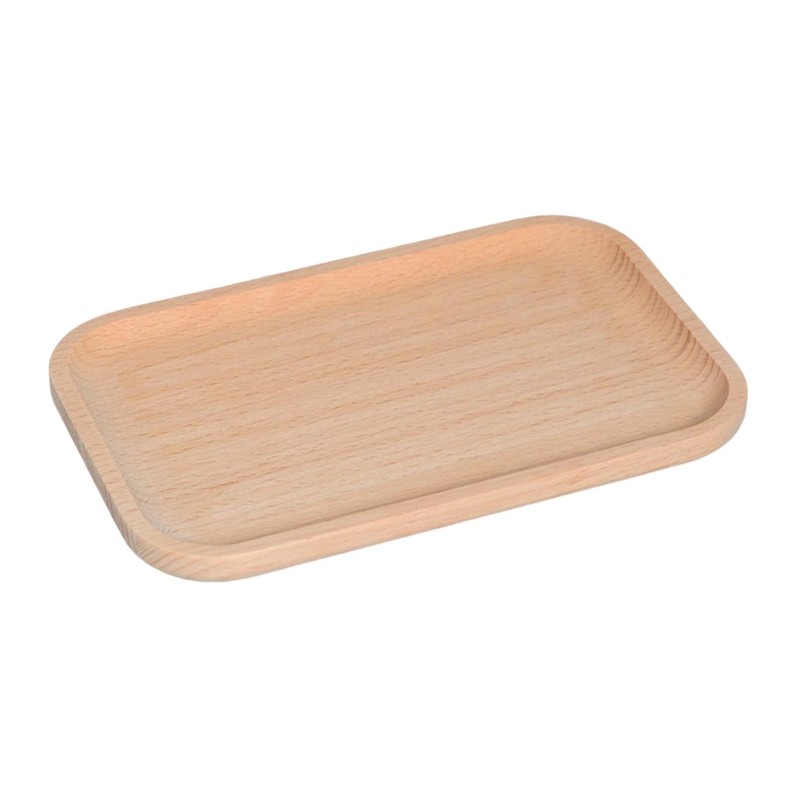 Wooden Serving Tray Durable Snack Organizer Modern Home Rectangular ...