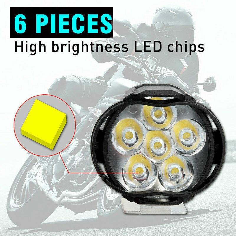 Lots 2 White LED Motorcycle Headlight 10W for Scooter Motorbike UTVs ...