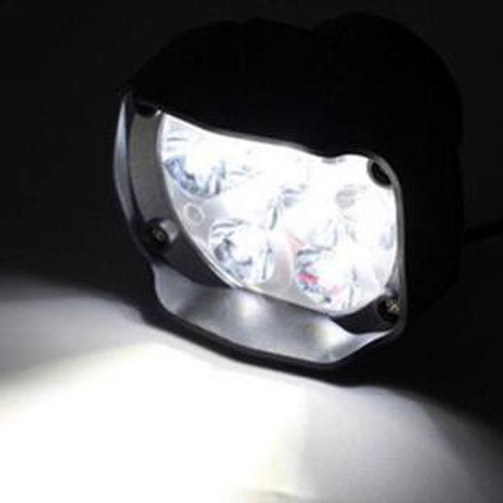 Lots 2 White LED Motorcycle Headlight 10W for Scooter Motorbike UTVs ...