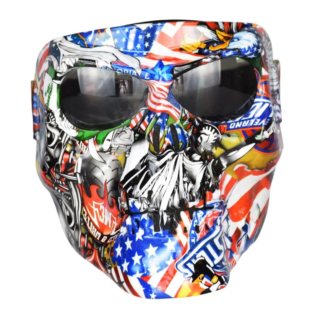 MOTORCYCLE FACE GOGGLES - Scrawl Pattern - (Moto,) eyeglass ...