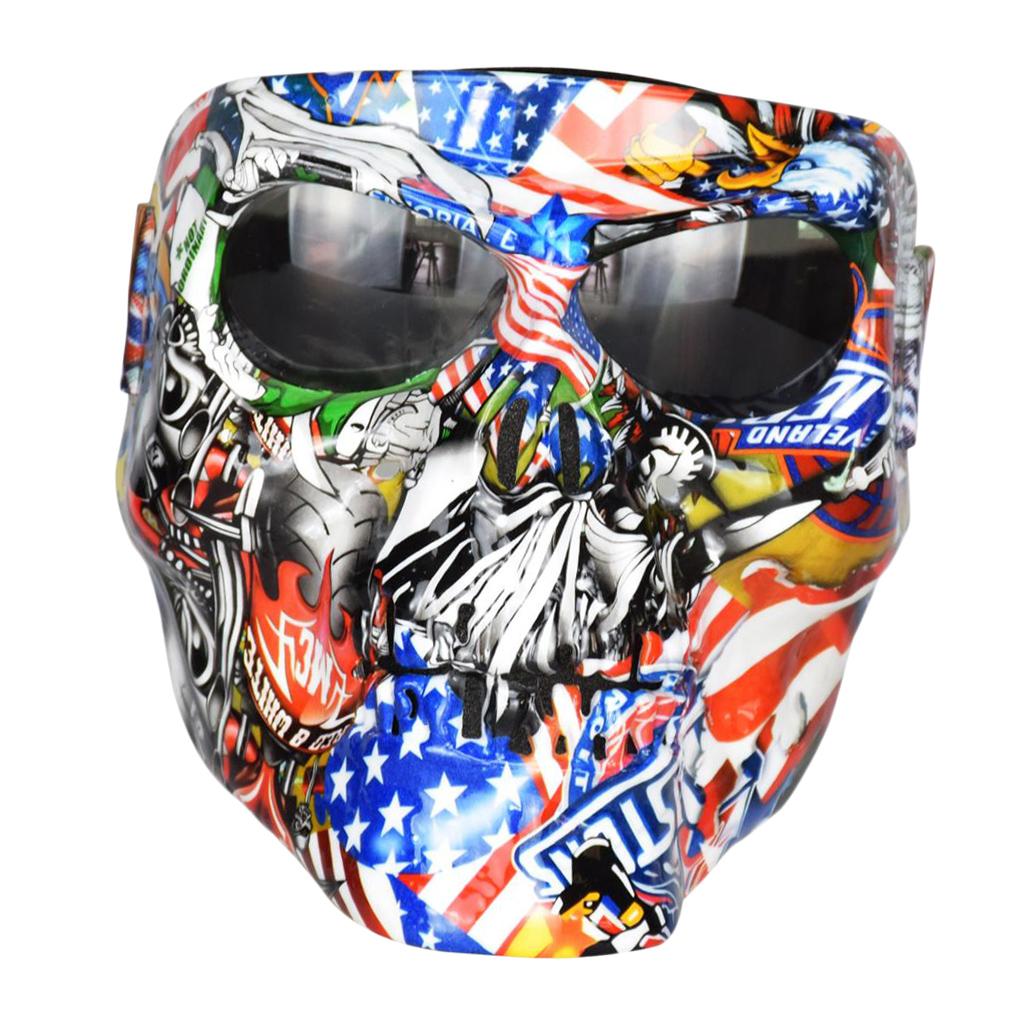 MOTORCYCLE FACE GOGGLES - Scrawl Pattern - (Moto,) eyeglass ...