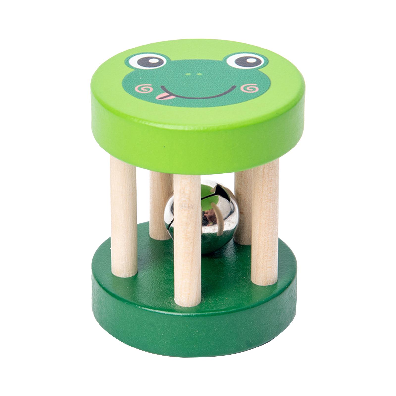 Wooden Rattle Cylinder Portable Nursing Infant Roller Toy with ...