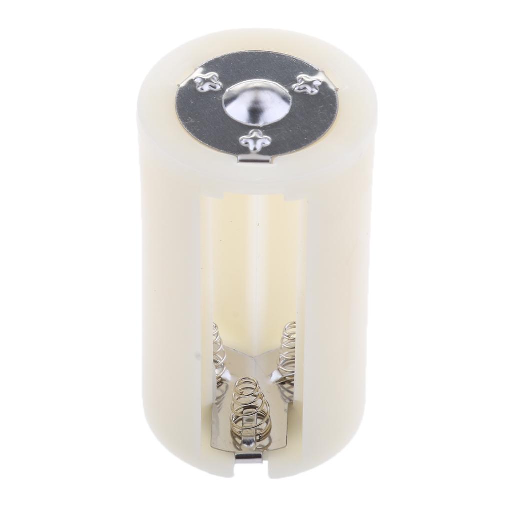 3AA(LR6) to D Size Parallel Convertor Adapter Holders Case White ...