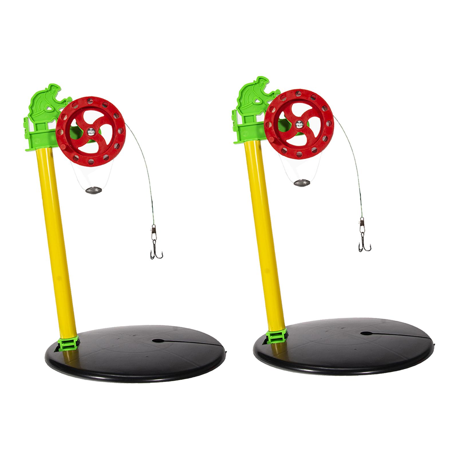 Portable Ice Fishing Rod Tip-up Marker Flag Pole Equipment With hook ...