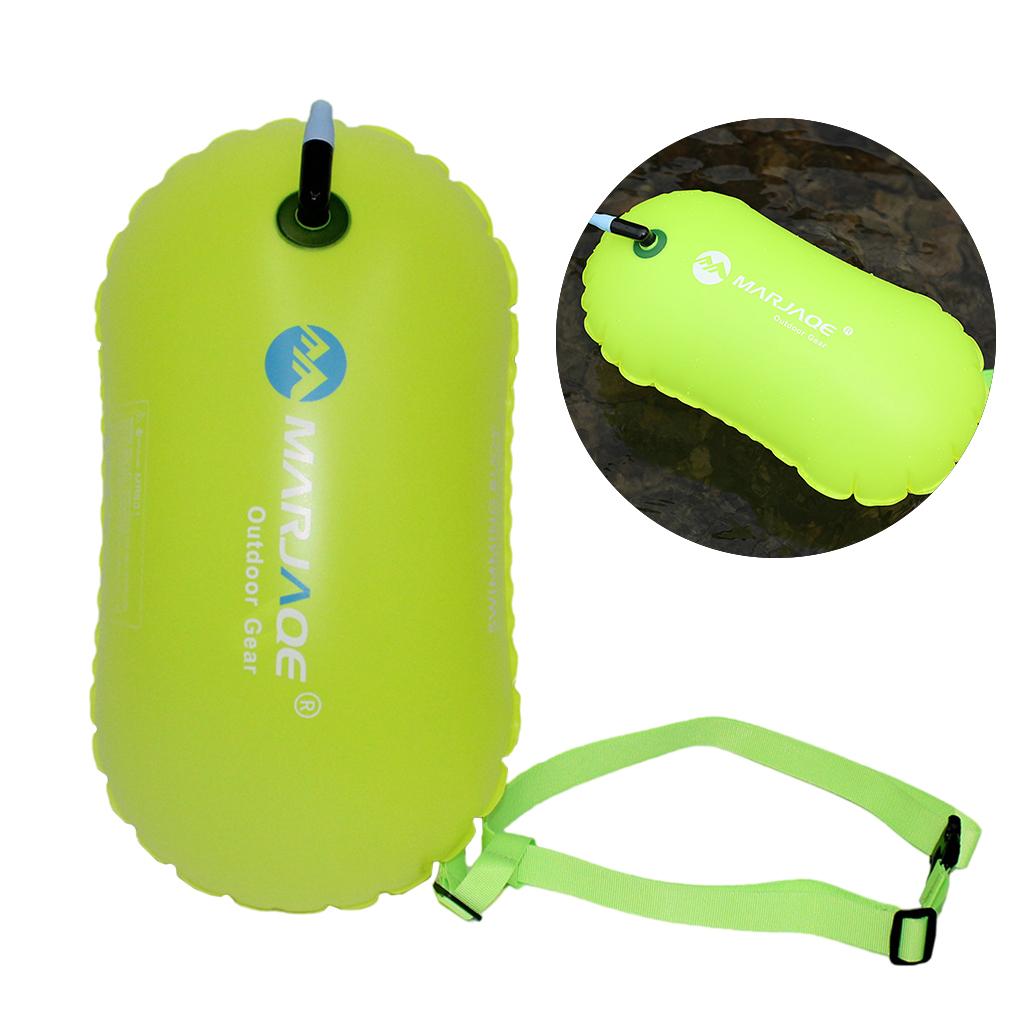 Swim Buoy Tow Float Inflated Device w/ Waist Belt for Open Water ...