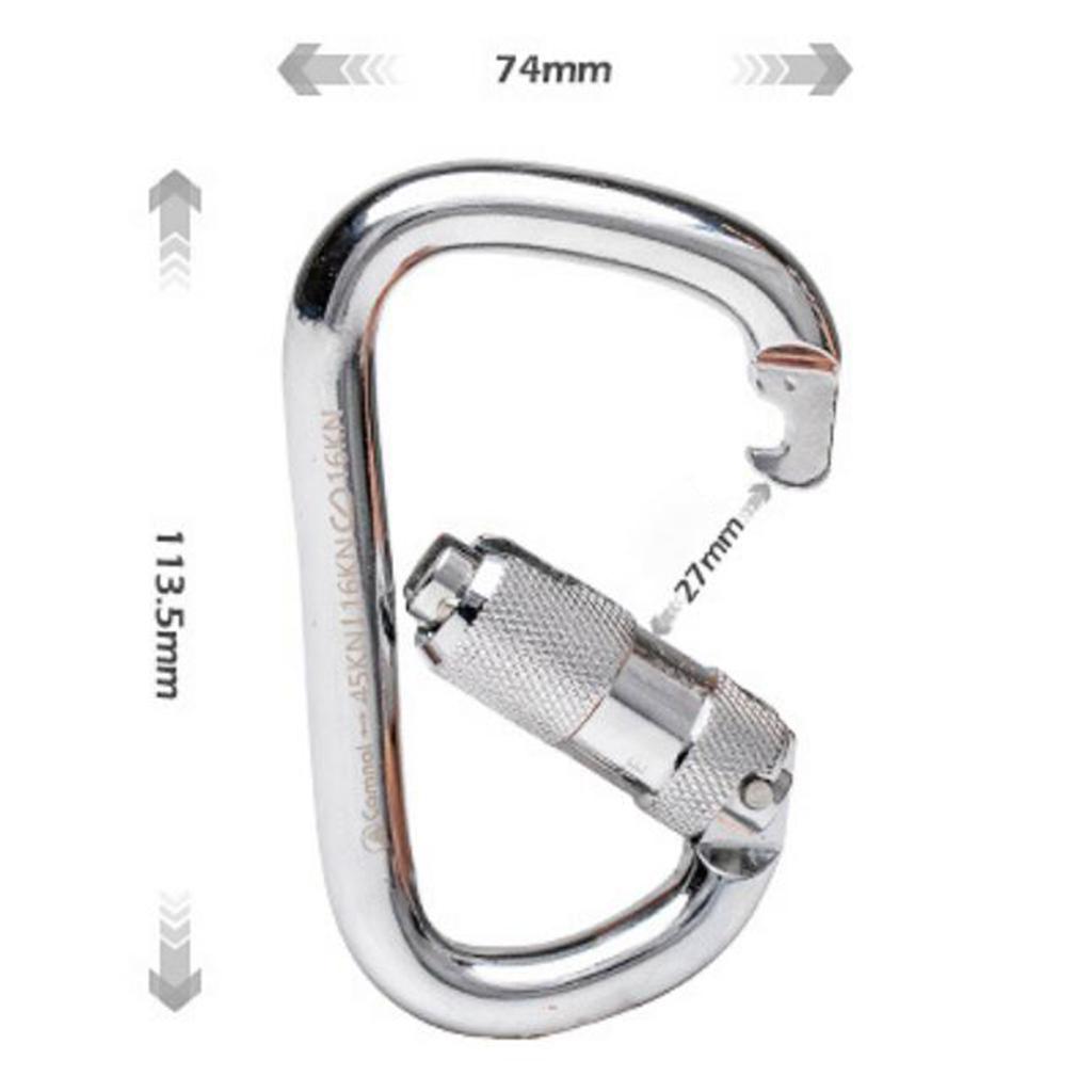 45KN Gate Auto Lock Carabiner Climbing Caving Rappelling - Hepsiburada ...