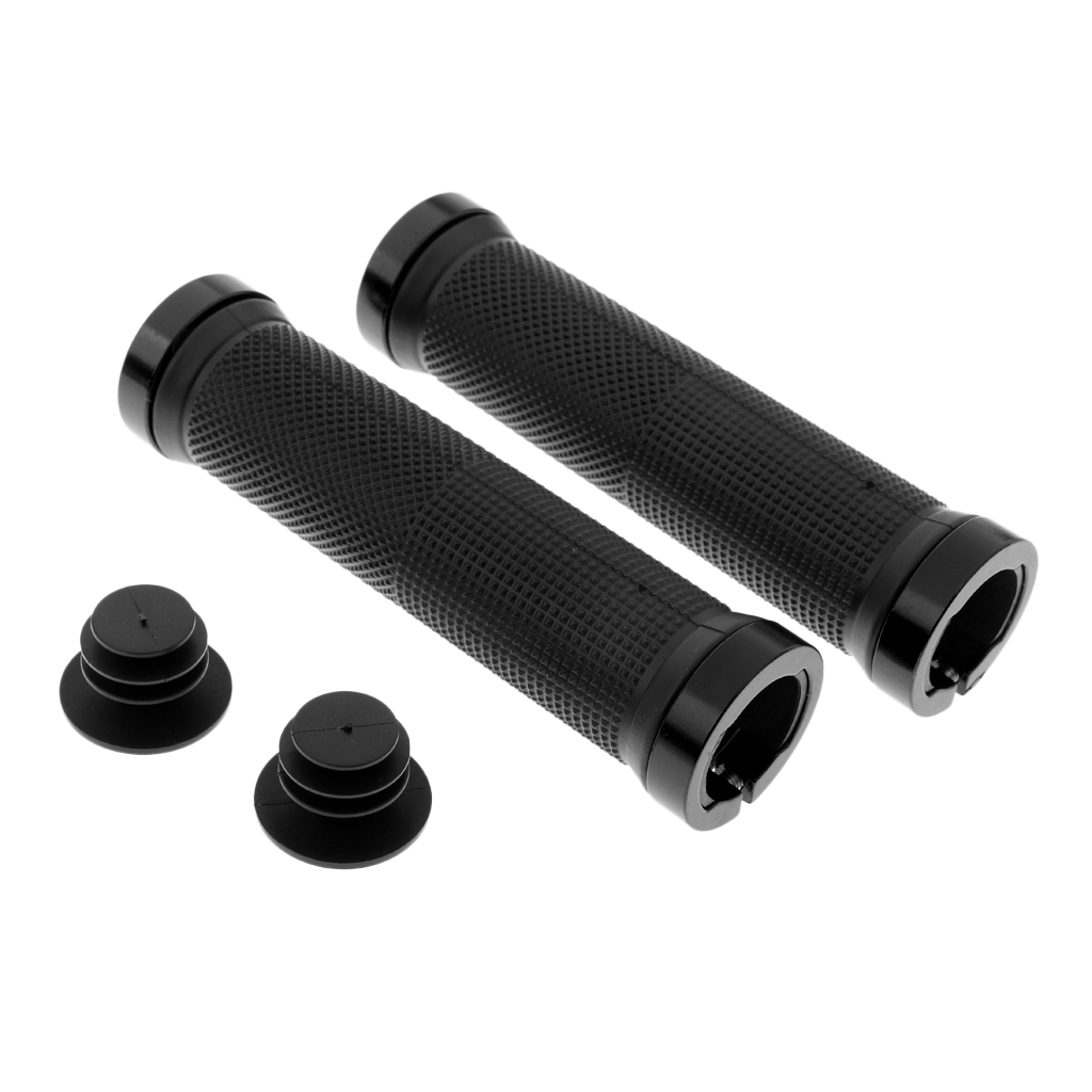 1 Pair Mountain Bike Handlebar Cover Grips Rubber Handle Black ...