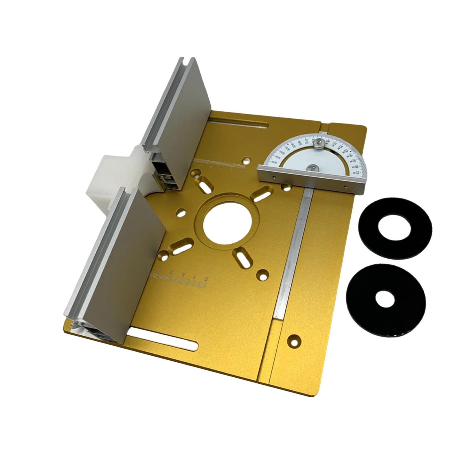 Router Table Insert Plate with 2x Router Table Insert Rings & Miter ...