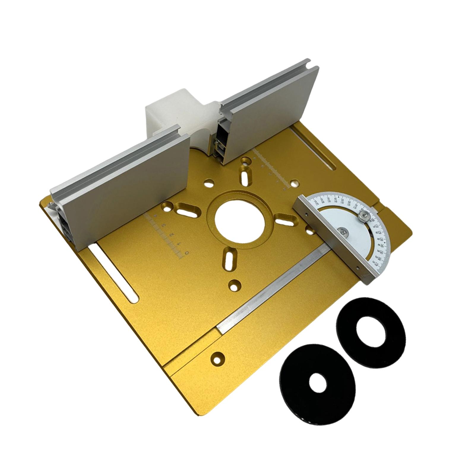 Router Table Insert Plate with 2x Router Table Insert Rings & Miter ...