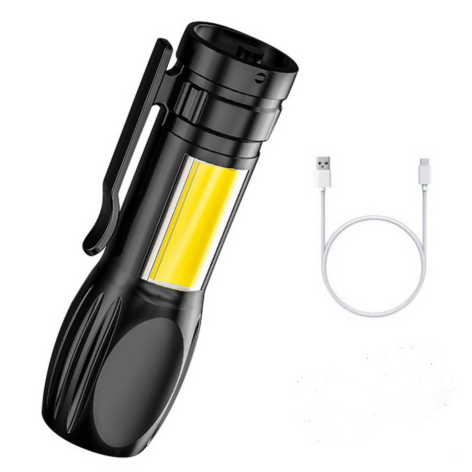 Mini Flashlight Rechargeable Multipurpose Mini Flashlight with COB Side ...