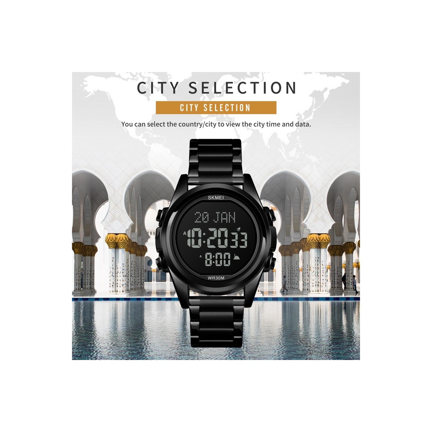 Digital watch with qibla indicator - Hepsiburada Global