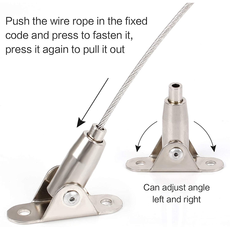 10M Stainless Steel Wire Rope PVC Coated Steel Cable Adjustable Curtain Rope Lamp Suspension ...