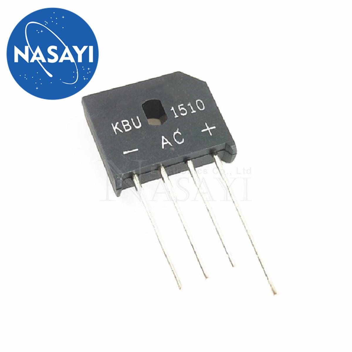 5PCS KBU1510 15A 1000V Induction Cooker Rectifier Bridge Flat Bridge ...