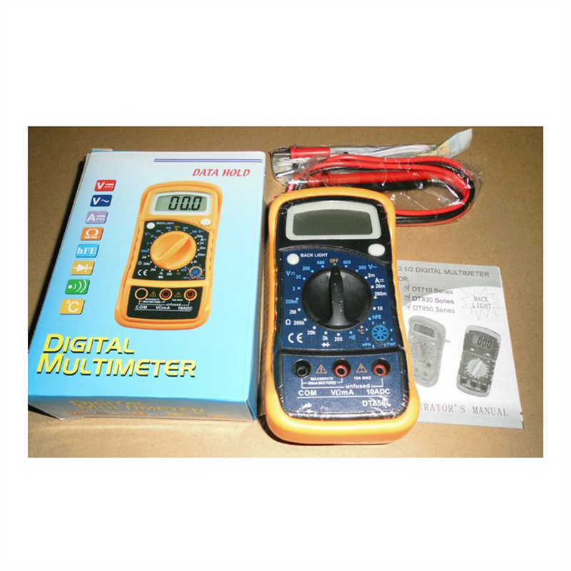 1Set Digital Multimeter Ohm Volt Amp Test Meter Electric Tester ...