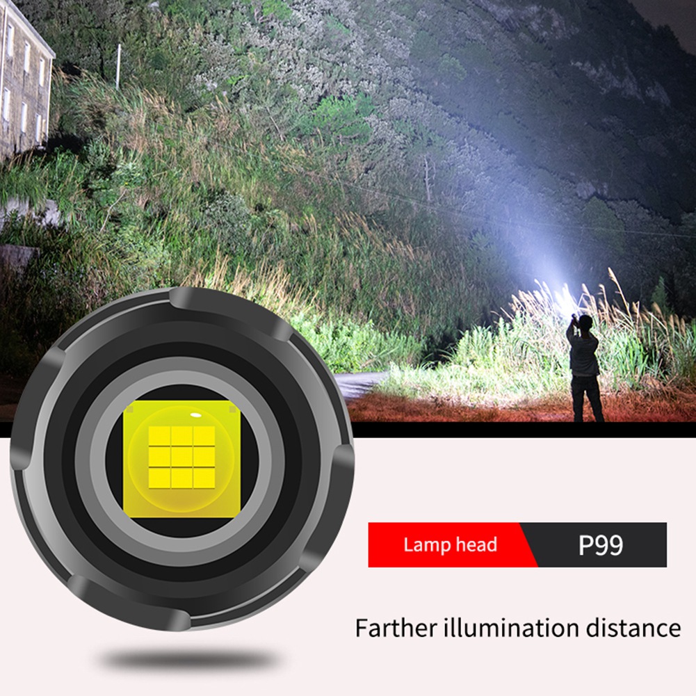 Most Powerful Flashlight Rechargeable Telescopic Zoom Input and Output ...