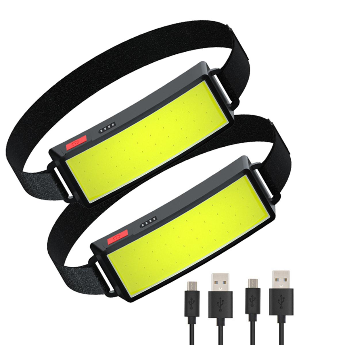 Led Head Light Lamp Portable Mini COB Headlight Flashlight USB ...