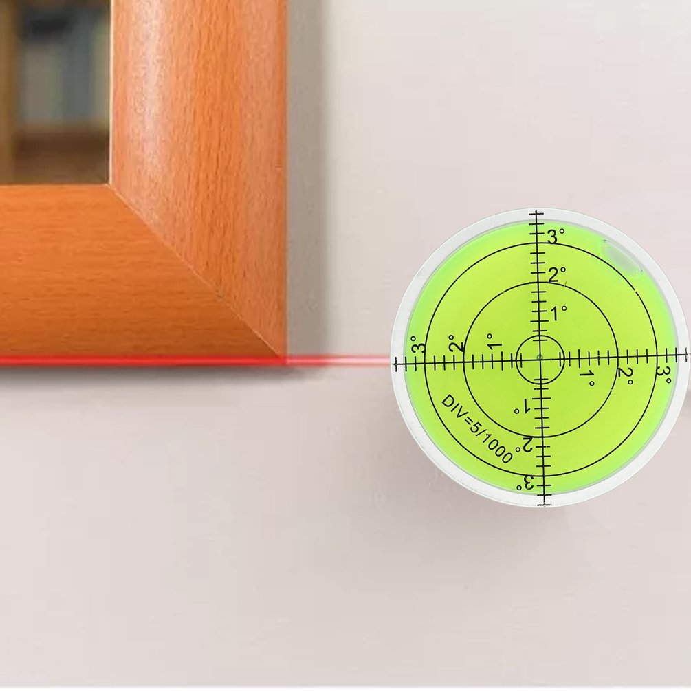 Large universal circular spirit level with scale horizontal bubble ...