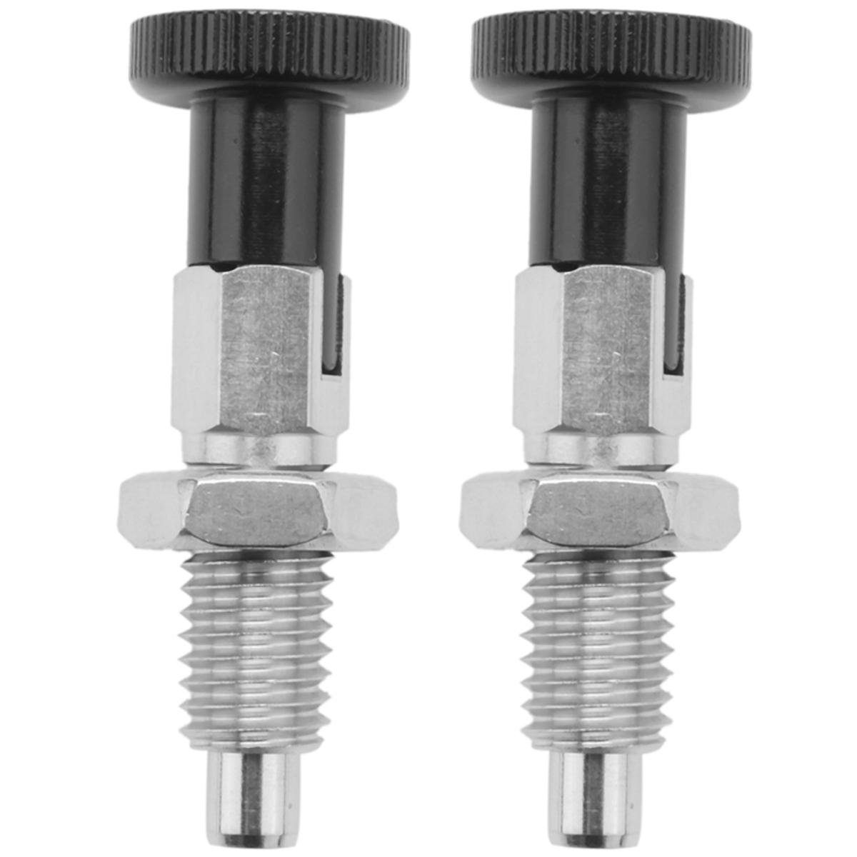 2X M10 Stainless Steel Self Locking Index Plunger Pin With Self Locking ...