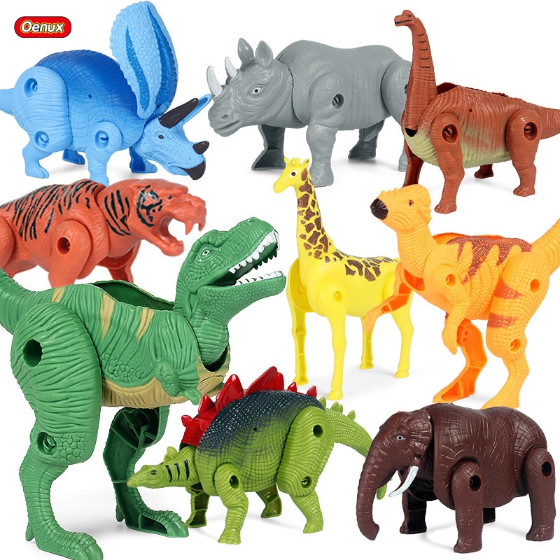 Oenux Deformed Animals Jurassic T-Rex Stegosaurus Pachycephalosaurus ...