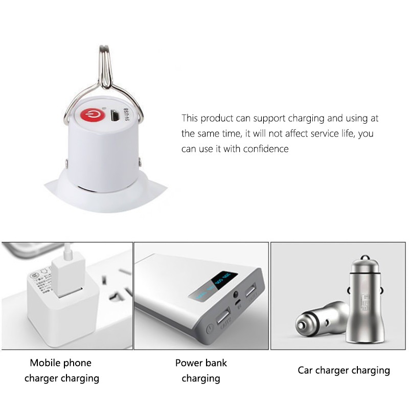 USB Rechargeable Bulb LED Emergency Bulb Light Outdoor Stall Lamp Flashlights Flashlamp ...