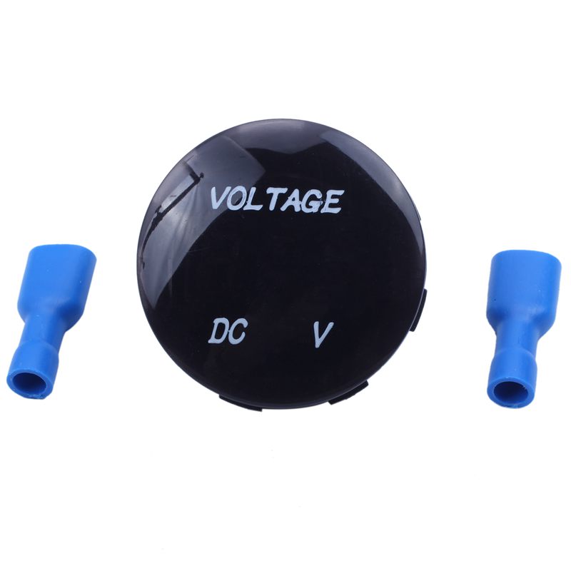 5V-25V DC Voltmeter LED Digital Display Panel Mounted Round Waterproof ...