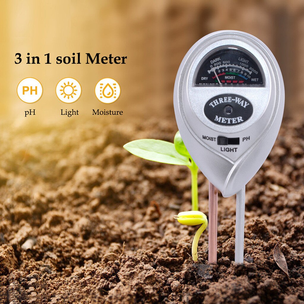 3 in1 PH Tester Water Moisture Light Test Acidity Humidity Sunlight ...