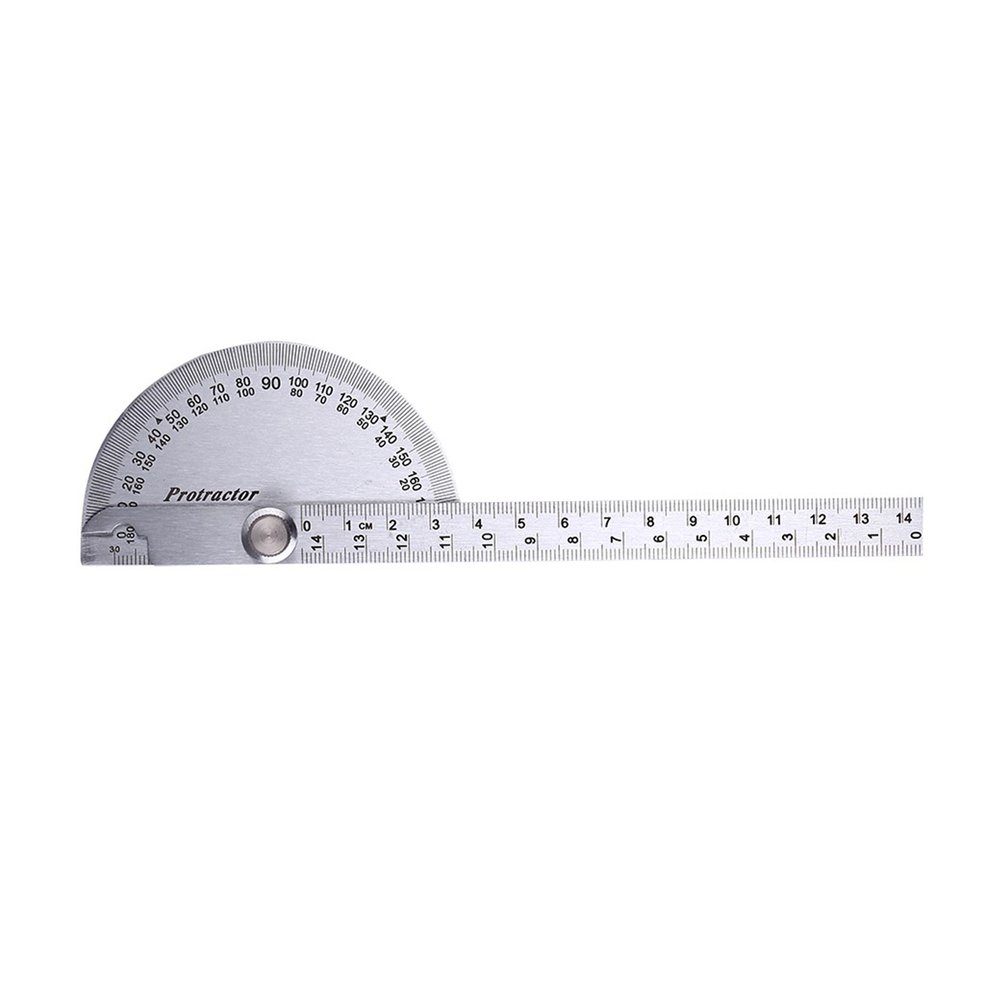 0-180 Degrees Simple Angle Ruler Round Head Rotary Stainless Steel ...