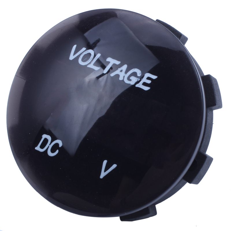 5V-25V DC Voltmeter LED Digital Display Panel Mounted Round Waterproof ...