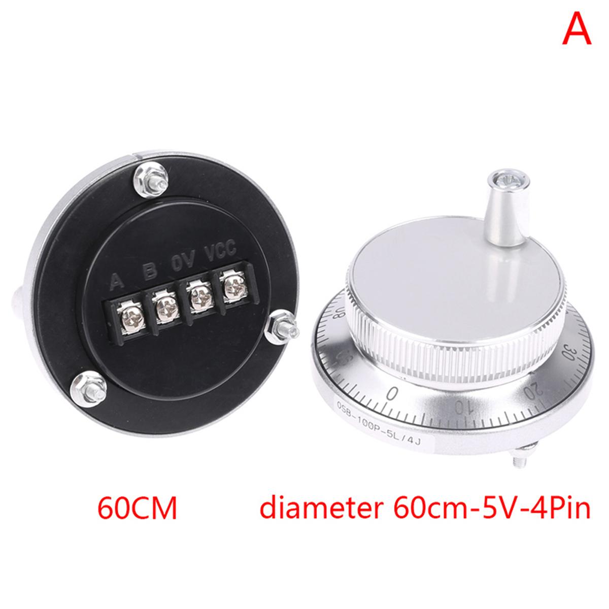 Handwheel CNC Pulser 60mm 5V 4/6Pins Manual Pulse Machine Rotary ...