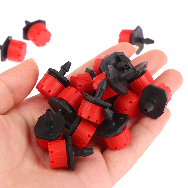 50PCS 1/4'' Barb Garden Irrigation Nozzle Adjustable Dripper Watering ...