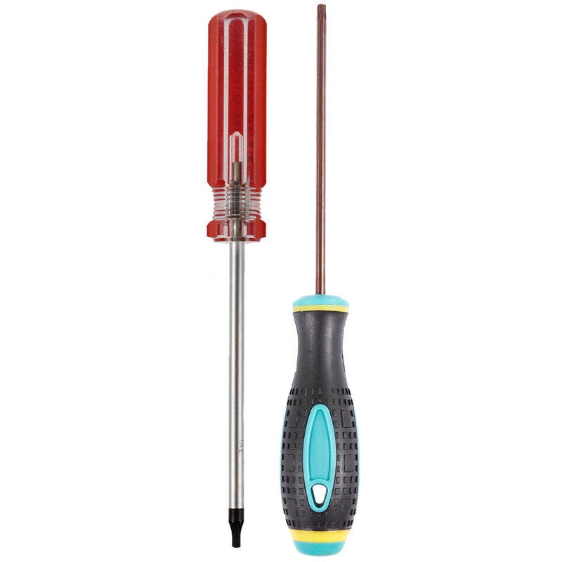 T10 3mm Magnetic Tip Plastic Grip Torx Security Screwdriver Clear Red ...