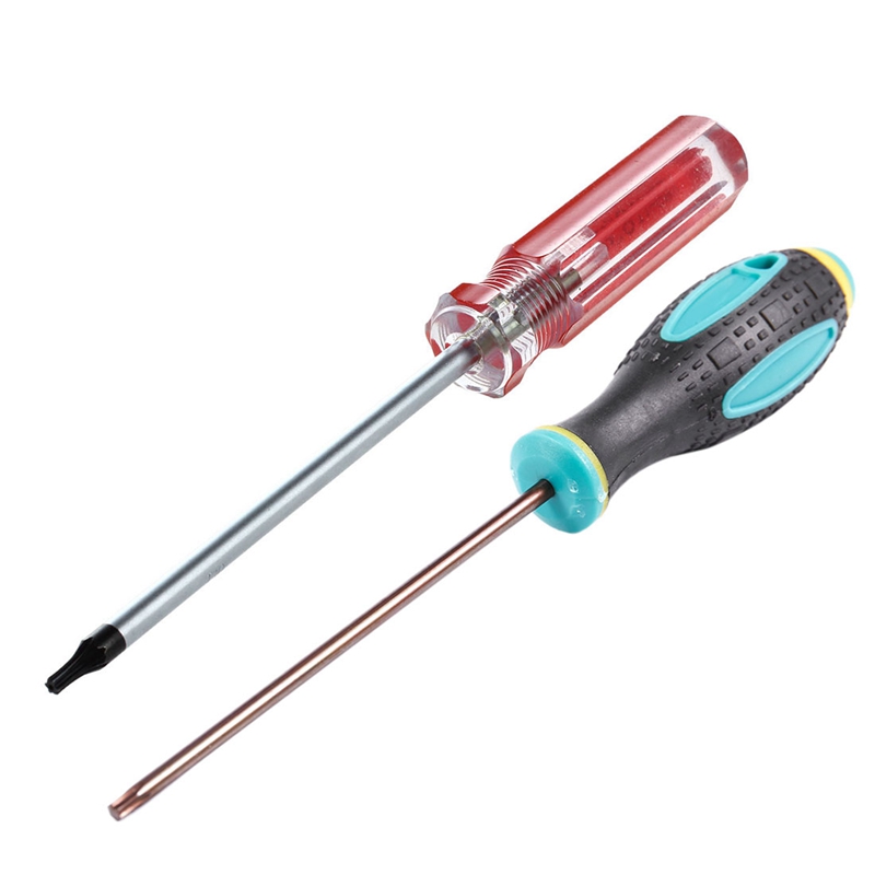 T10 3mm Magnetic Tip Plastic Grip Torx Security Screwdriver Clear Red ...