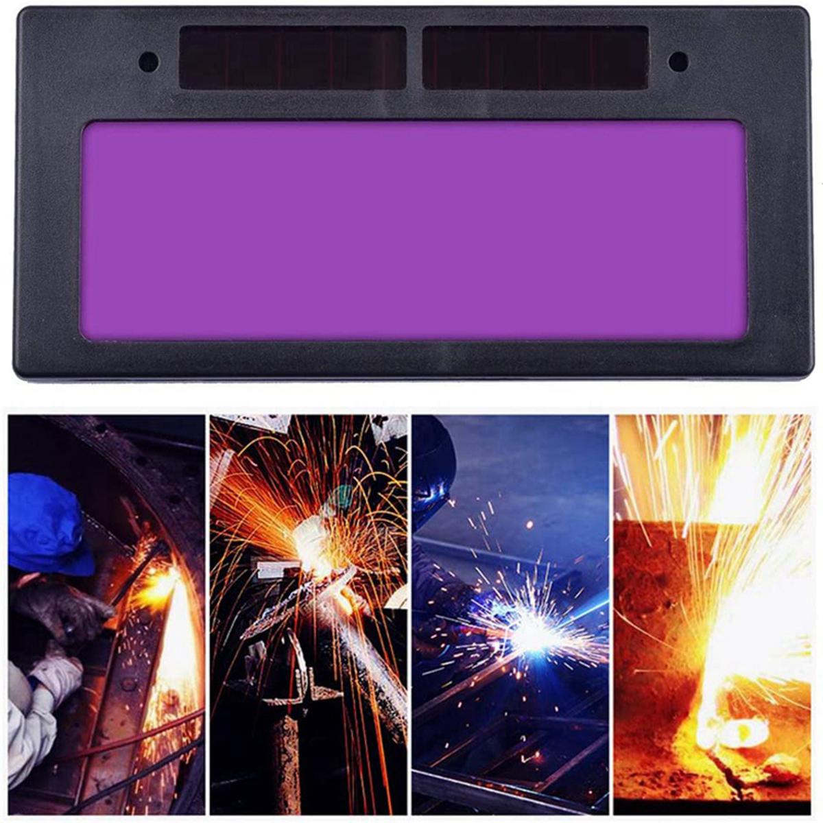 FLYEER 2Pc Solar Auto Darkening Welding Helmet Eyes Lens Shade Goggle ...