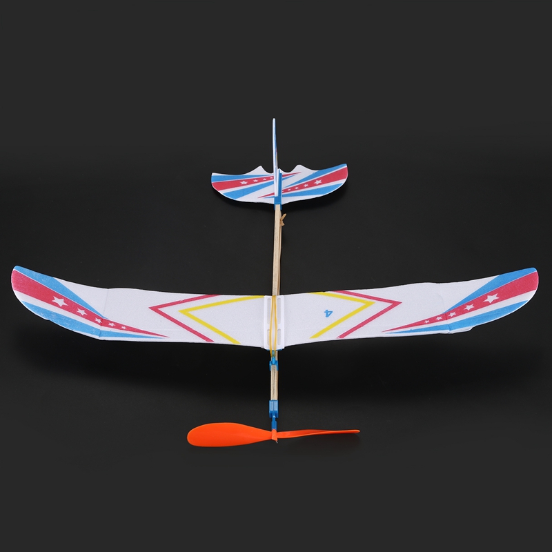 Elastic Rubber Band Powered DIY Foam Plane Model Kit Educational Toy ...