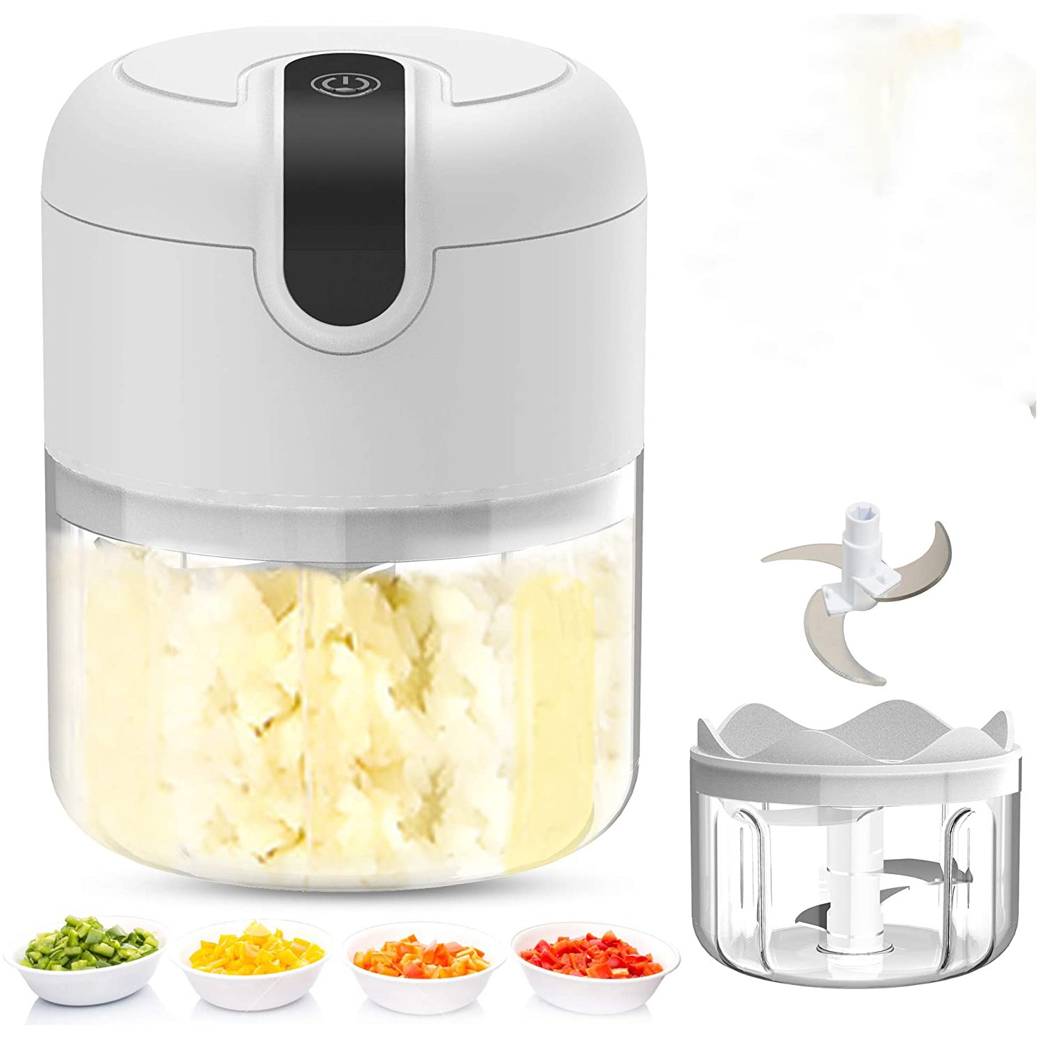 Liveasy 250ML USB Rechargeable Electric Mini Wireless Food Processor ...