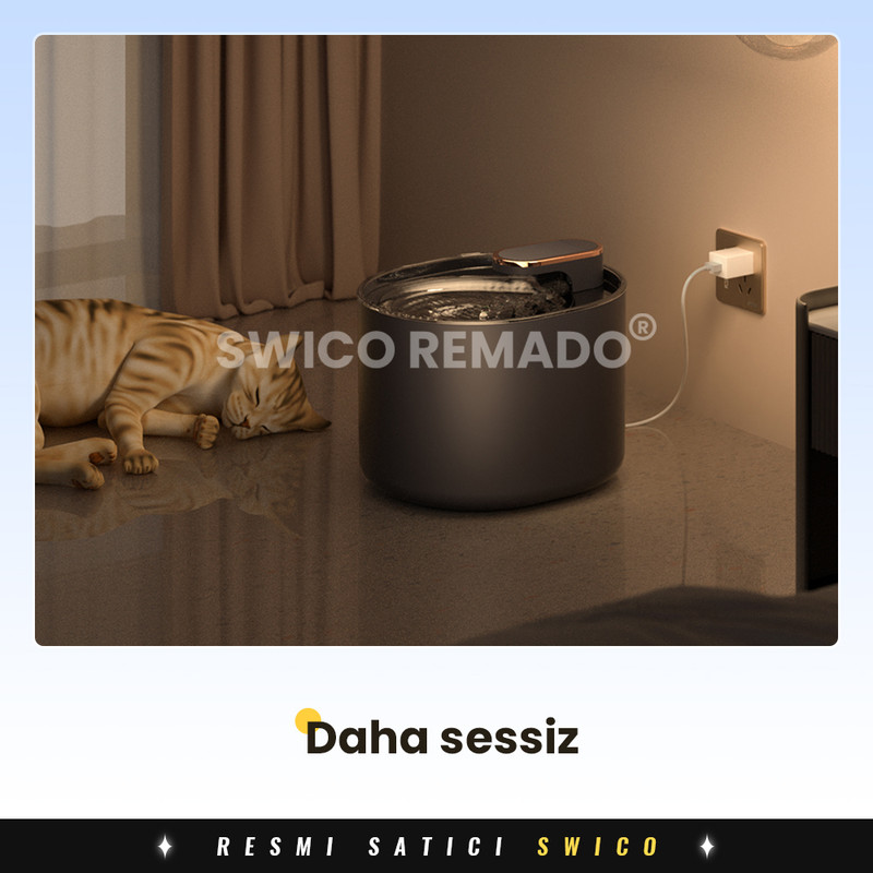 Swico Remado Automatic Pet Water Dispenser with Filter Function 3L ...