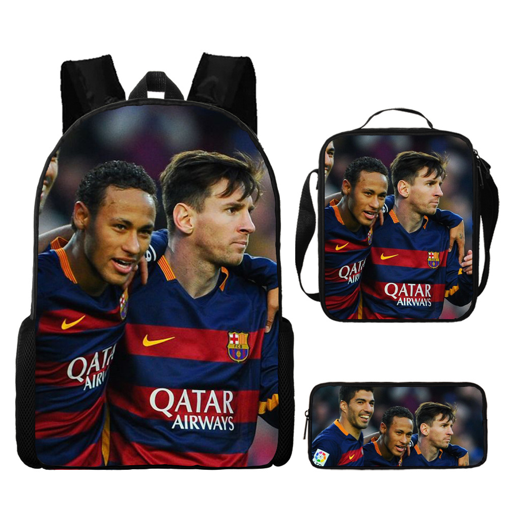 Kids Backpack Football Print Backpack Three-Piece Set - Hepsiburada Global