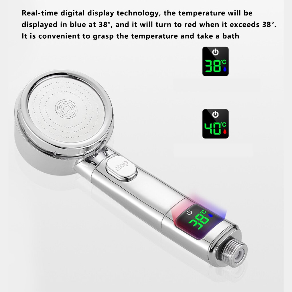 Pressurized Temperature Display Shower Adjustable Shower Head High ...