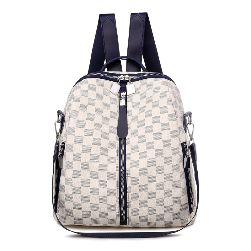 Checkered shoulder Europe and the United States waterproof small ...