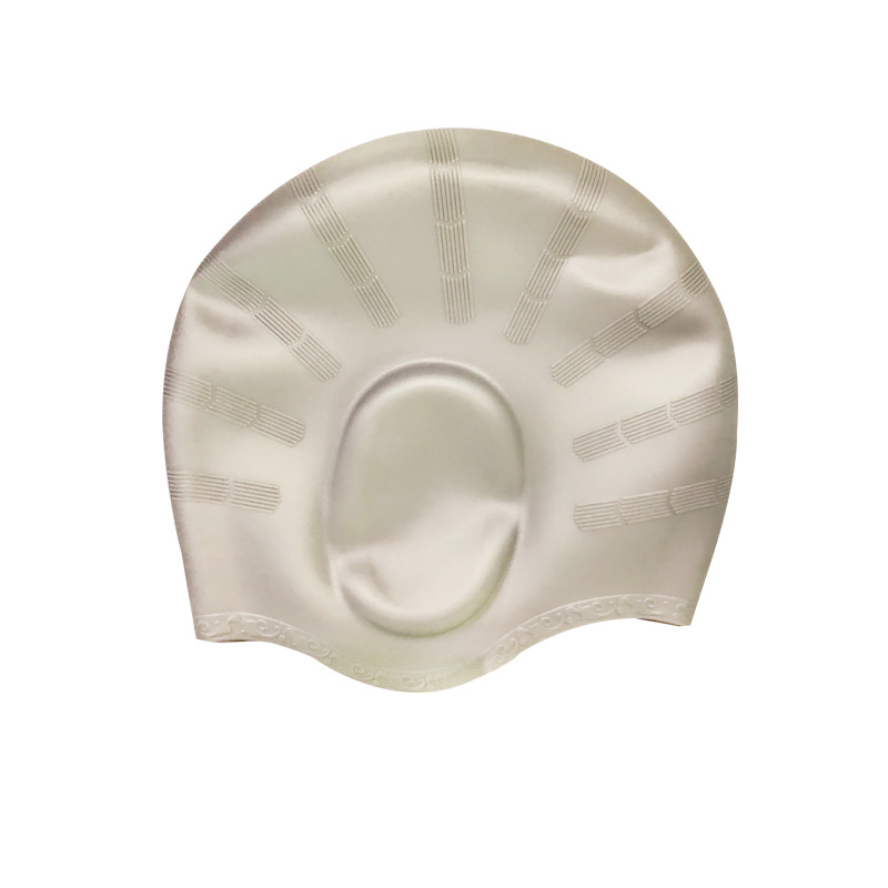 Silicone swimming cap ear protection adult silicone swimming cap unisex ...