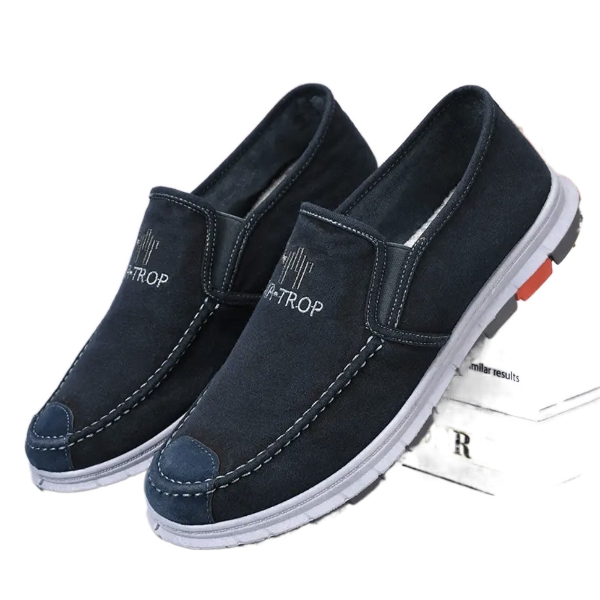 Old cloth shoes breathable denim thick bottom casual business men's ...
